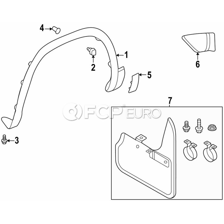 Volkswagen Fender Emblem - Genuine VW 3CN853688FOD | FCP Euro