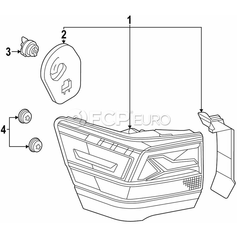 Volkswagen Tail Light Assembly - Genuine VW 3CN945096D | FCP Euro