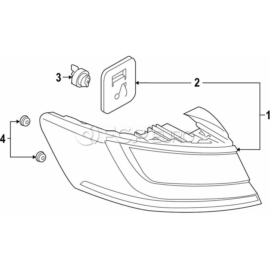 Volkswagen Tail Lamp Nut - Genuine VW 3G8945300 | FCP Euro