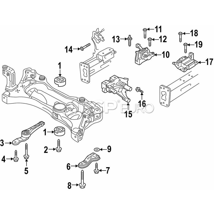 Volkswagen Auto Trans Mount - Genuine VW 3Q0199555J | FCP Euro