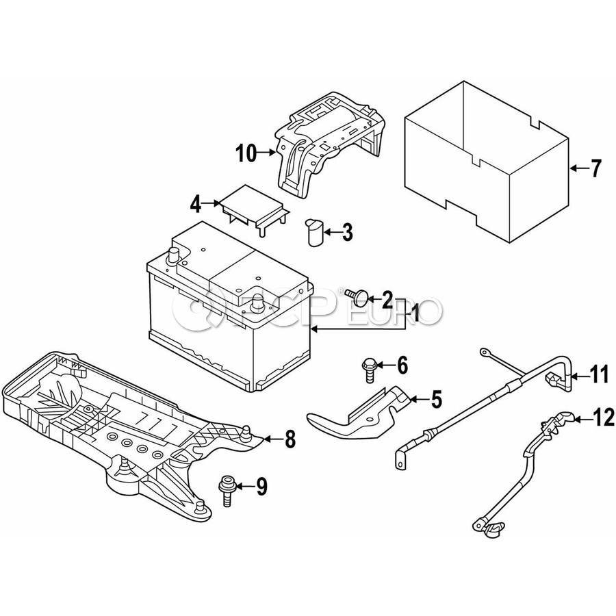 VW Battery Cable - Genuine VW 3QF971228B | FCP Euro
