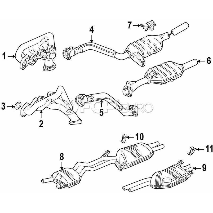 Audi Catalytic Converter - Genuine Audi 4D0131089MX | FCP Euro