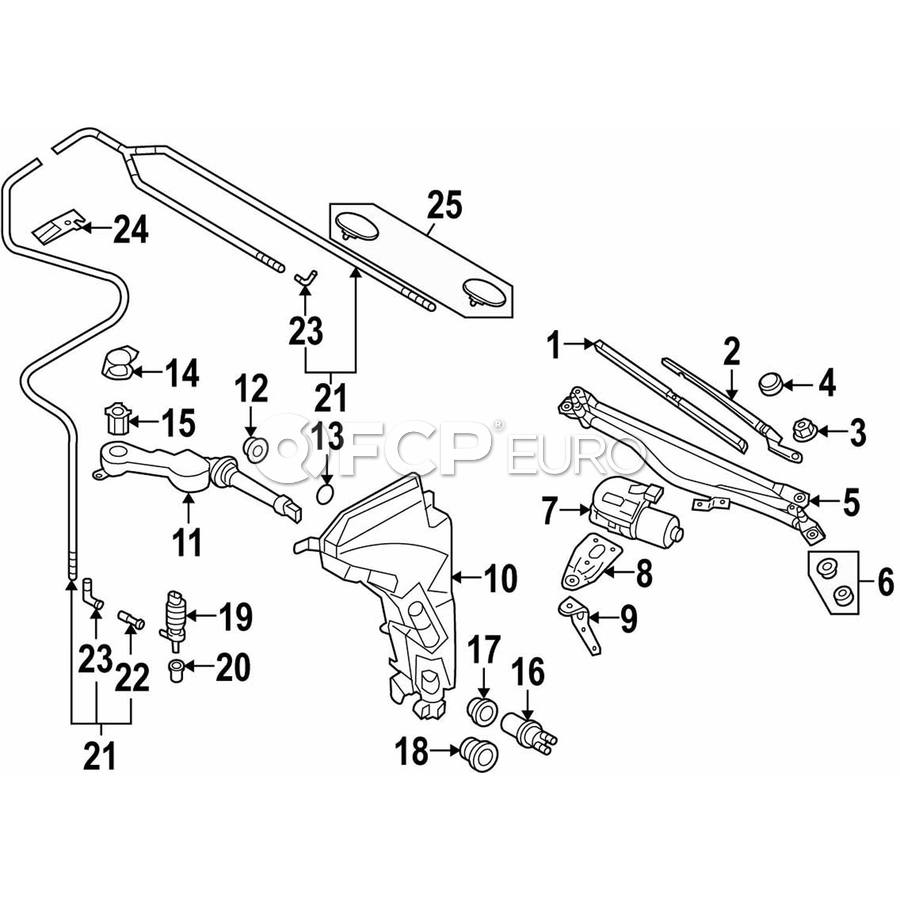 Audi Windshield Washer Hose - Genuine Audi 4F0955953 | FCP Euro