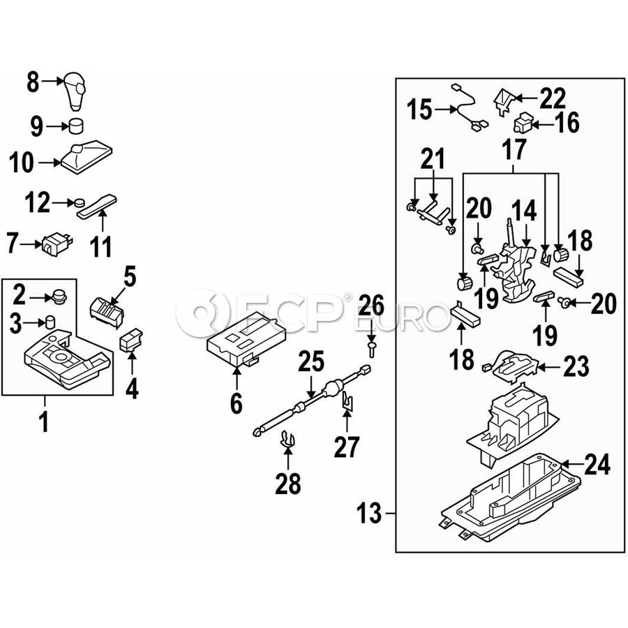Audi VW Console Wiring Harness - Genuine Audi VW 4F0971697 | FCP Euro