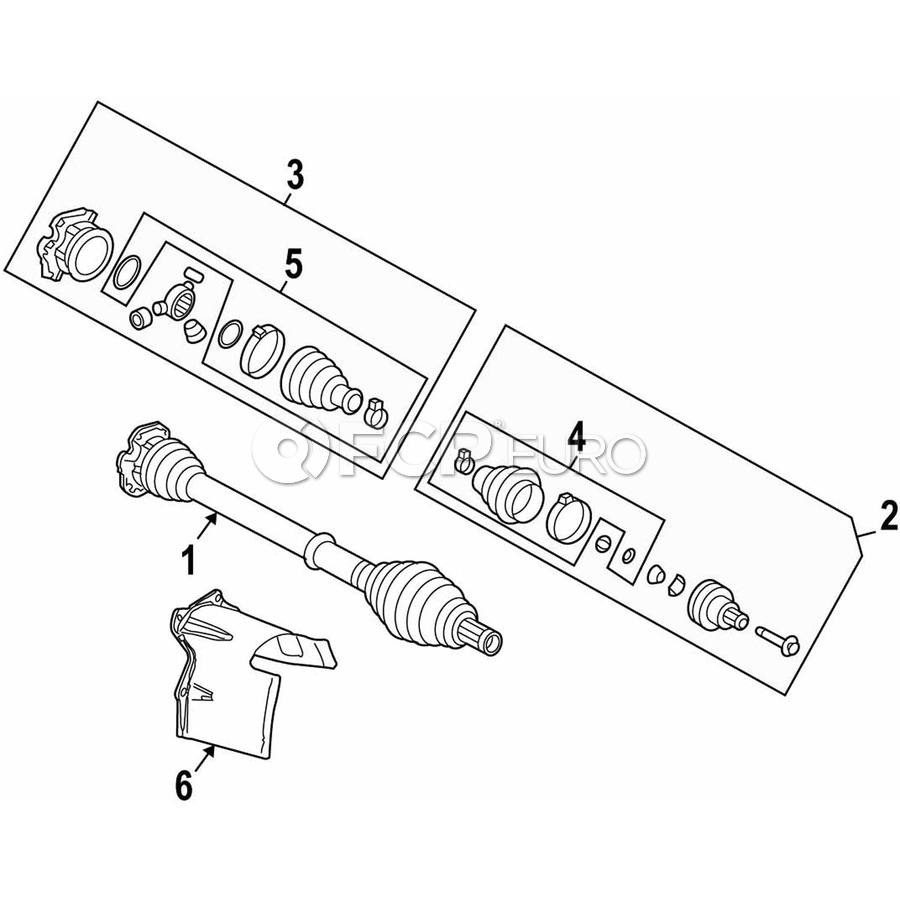 Audi CV Axle Assembly - Genuine Audi 4G0407271G | FCP Euro