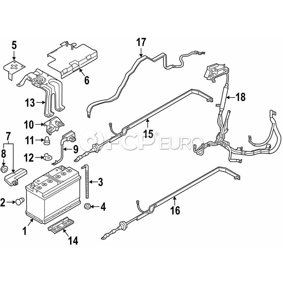Audi Battery Cable - Genuine Audi 4H0915181F | FCP Euro