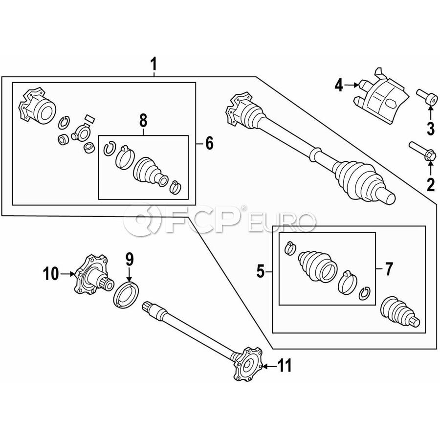 Audi CV Joint Kit - Genuine Audi 4K0498099A | FCP Euro