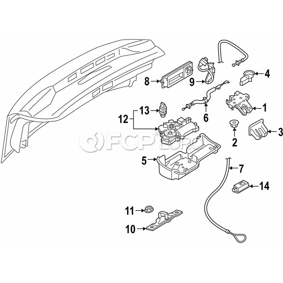 Audi Deck Lid Latch - Genuine Audi 4K0827503 | FCP Euro