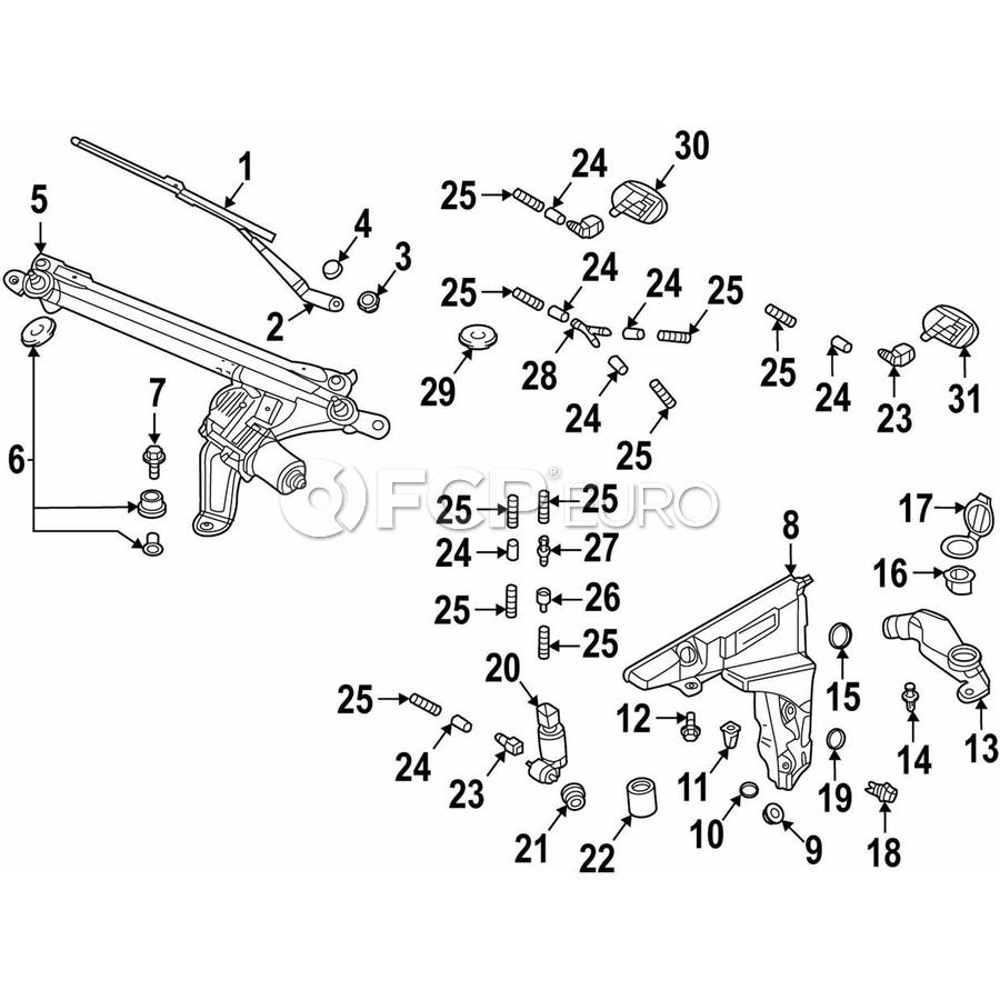 Audi Windshield Wiper Blade - Genuine Audi 4K1998002C | FCP Euro