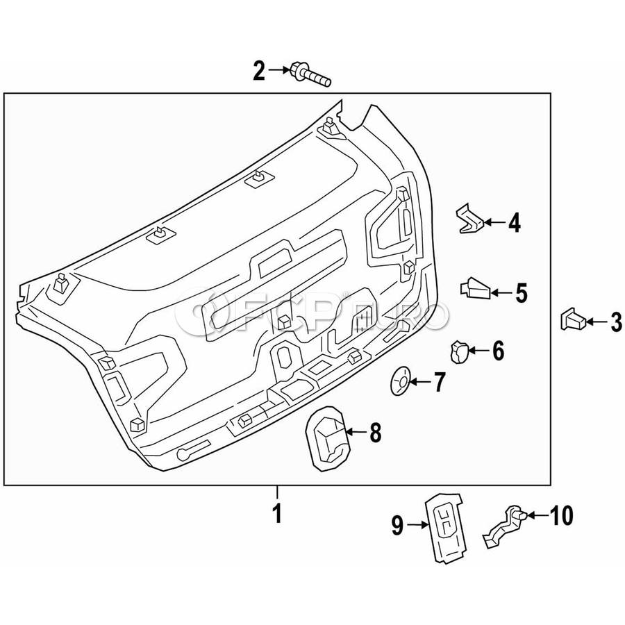 Audi Deck Lid Trim - Genuine Audi 4K5867975CCA9 | FCP Euro