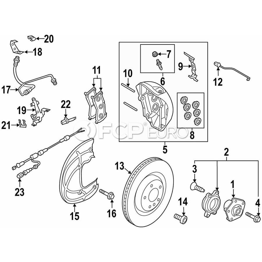 Audi Disc Brake Anti-Rattle Clip - Genuine Audi 4KE615269 | FCP Euro