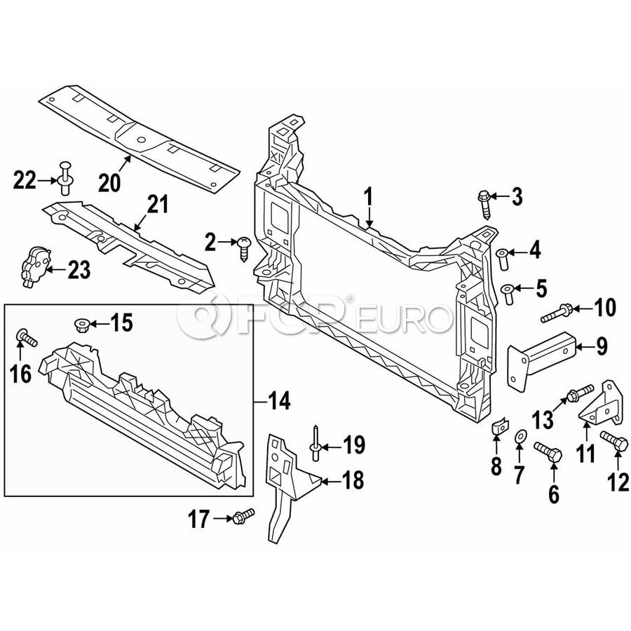 Audi Radiator Support Access Cover - Genuine Audi 4KE8070829B9 | FCP Euro