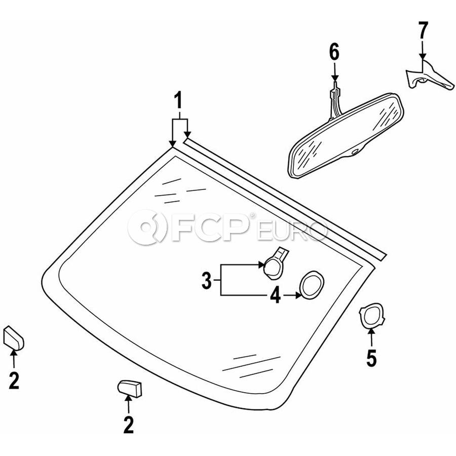 Audi VW Interior Rear View Mirror - Genuine Audi VW 4L0857511AK38 | FCP ...