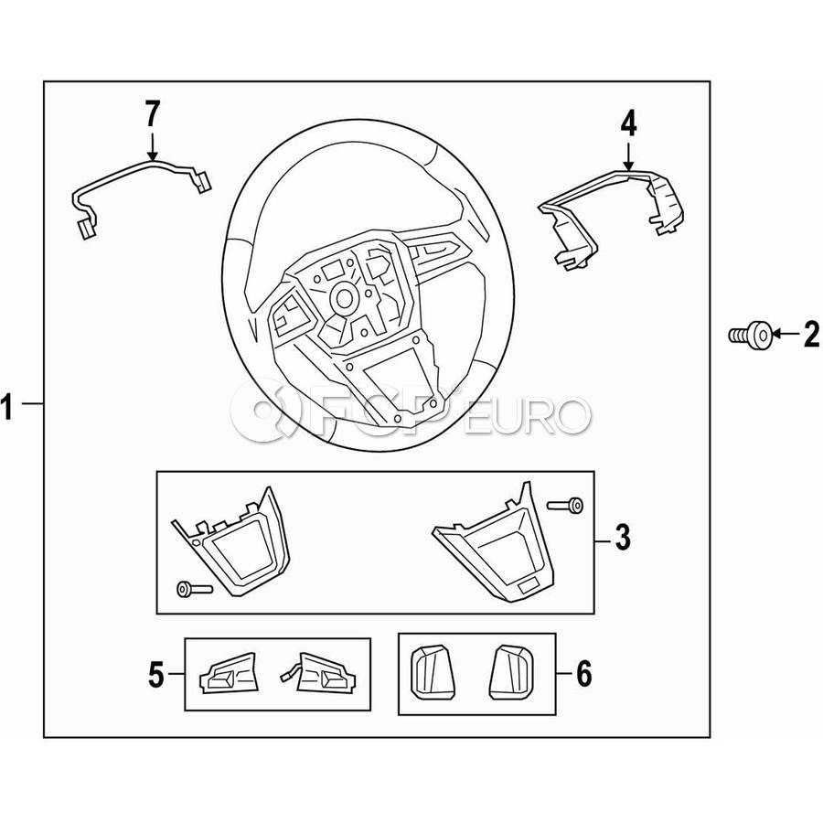Audi Steering Wheel Radio Controls - Genuine Audi 4M8951523XHA | FCP Euro