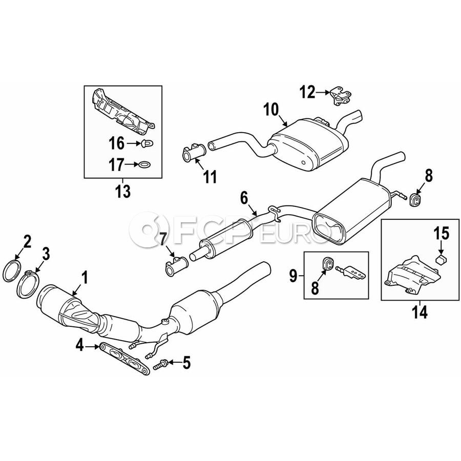 Volkswagen Catalytic Converter - Genuine VW 561254501 | FCP Euro