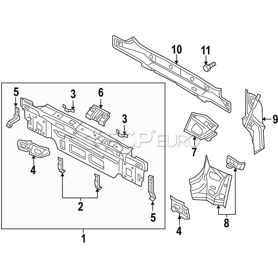 Volkswagen Rear Body Panel Extension - Genuine VW 5G9813334 | FCP Euro