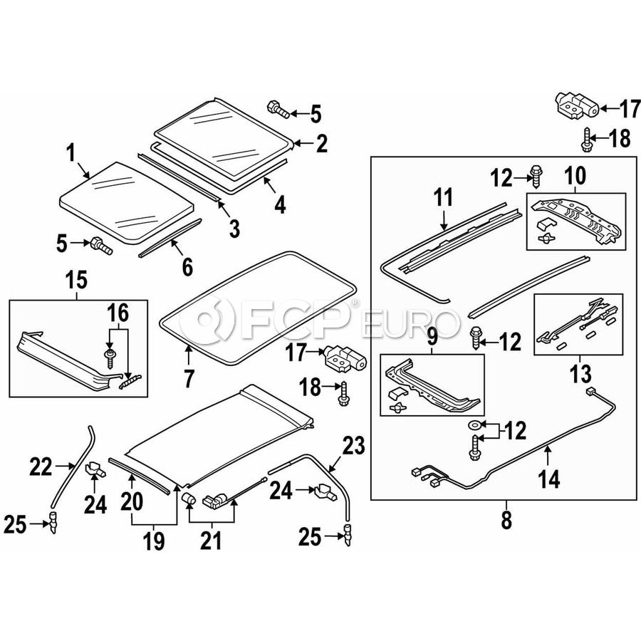 Volkswagen Sunroof Cover - Genuine VW 5G9877307BGC3 | FCP Euro