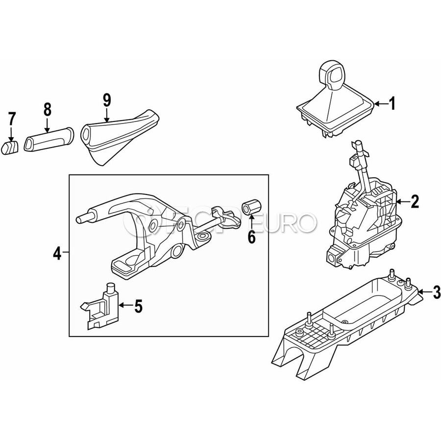 Volkswagen Auto Trans Shift Lever Knob - Genuine VW 5GE713203CENG | FCP ...