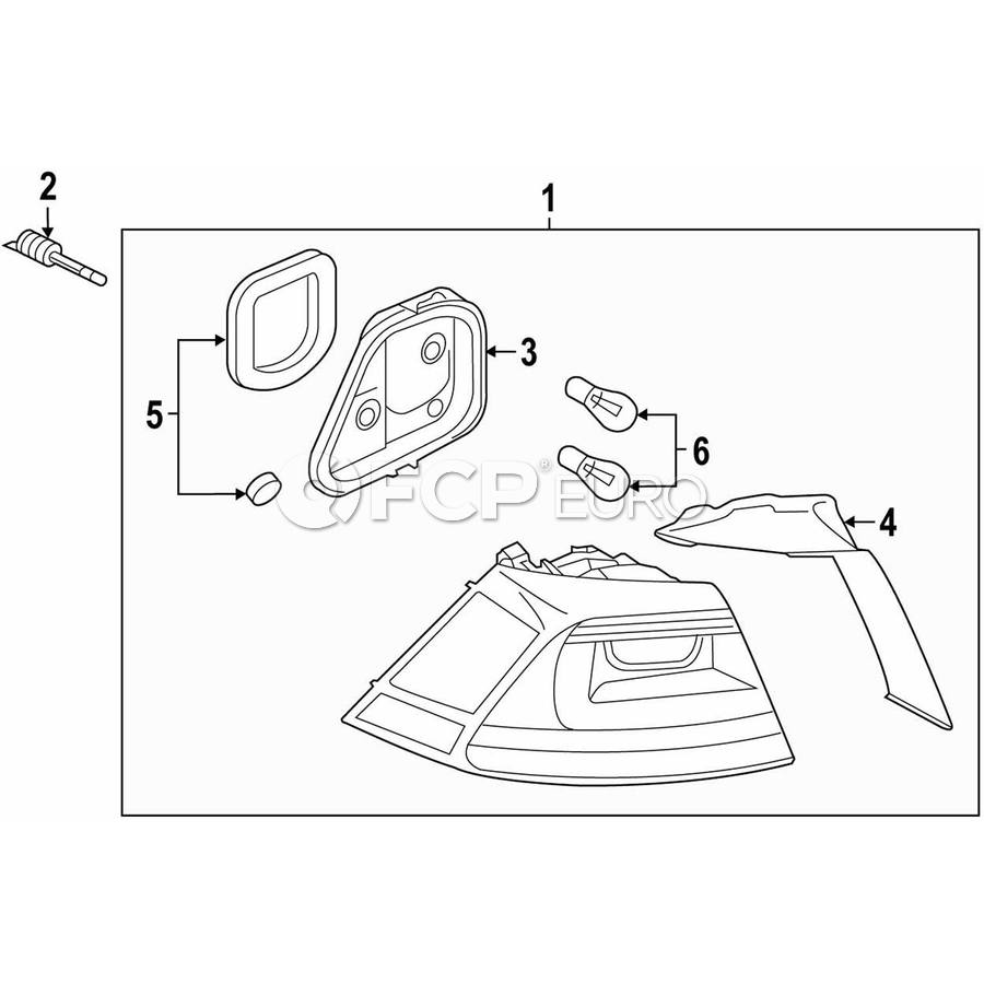 Volkswagen Tail Lamp Socket - Genuine VW 5GM945257B | FCP Euro