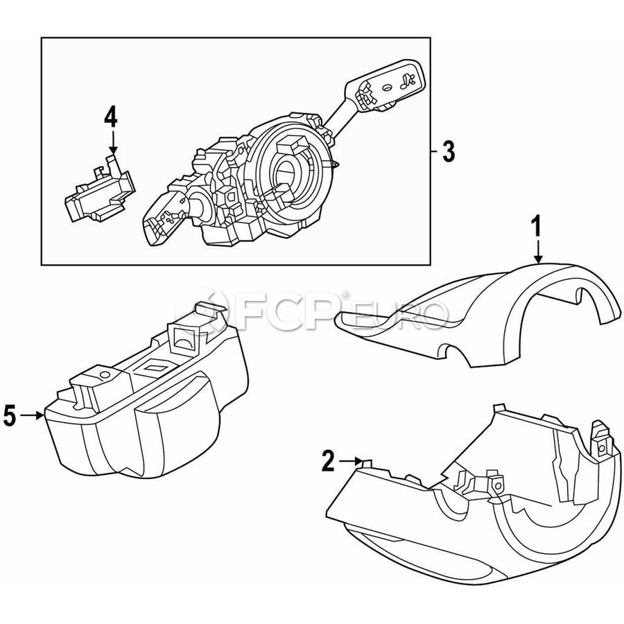 Volkswagen Steering Column Cover - Genuine VW 5H0858559E4PK | FCP Euro