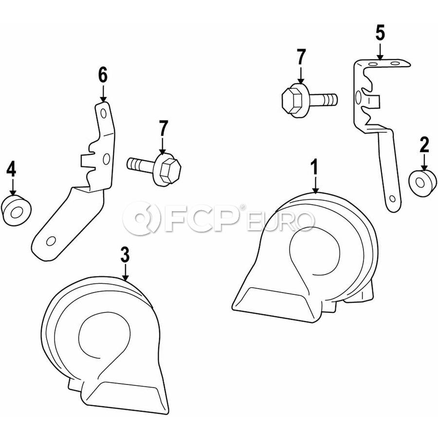 VW Accessory Horn - Genuine VW 5N0951223A | FCP Euro