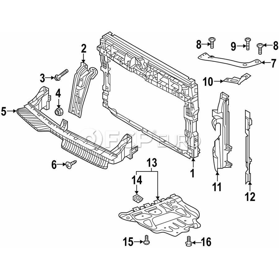 Volkswagen Hood Latch Support - Genuine VW 5NA805567 | FCP Euro