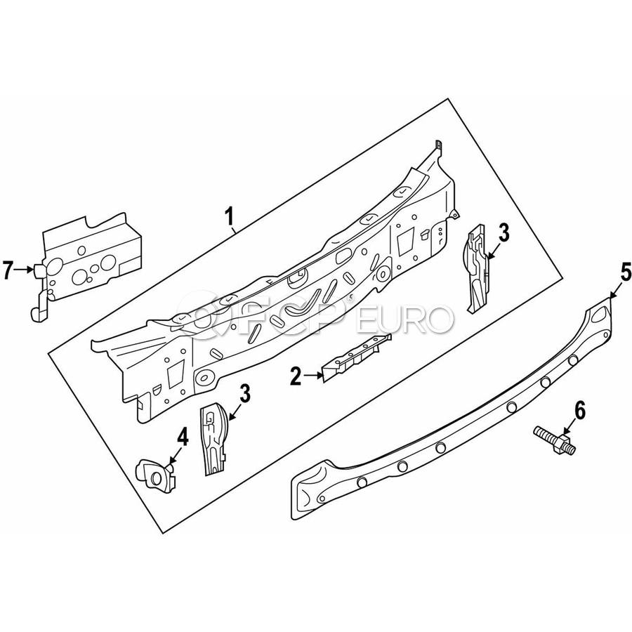 Volkswagen Rear Body Panel Bracket - Genuine VW 5NA813746 | FCP Euro