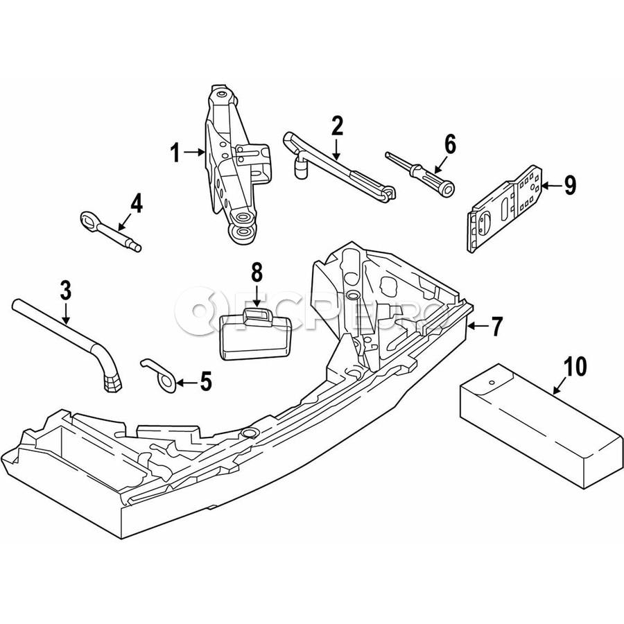 Volkswagen Trunk Floor Storage Box - Genuine VW 5NN012115 | FCP Euro