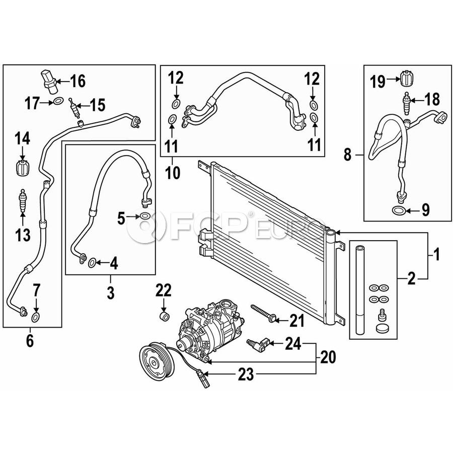 Audi VW A/C Compressor Relief Valve - Genuine Audi VW 5Q0260839 | FCP Euro