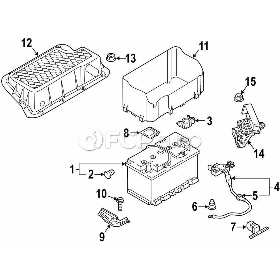 Audi VW Battery Hold Down - Genuine Audi VW 5Q0803123B | FCP Euro