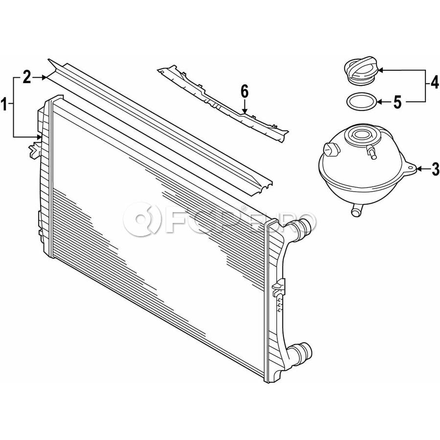 VW Engine Radiator - Genuine VW 5QM121251AA | FCP Euro