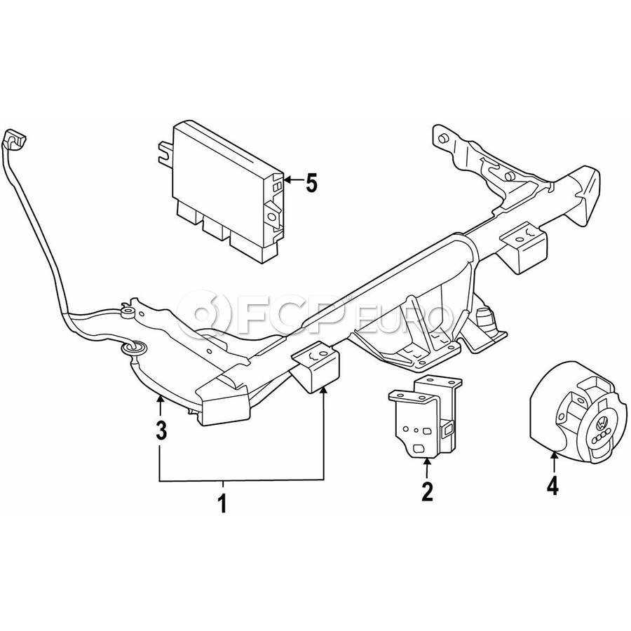 Audi VW Trailer Tow Harness Connector - Genuine Audi VW 5TA945505 | FCP ...