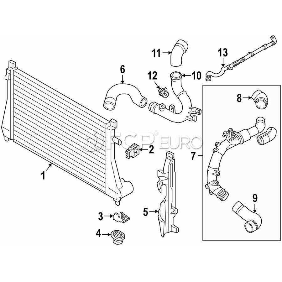 Volkswagen Intercooler Seal - Genuine VW 5WA121331D | FCP Euro