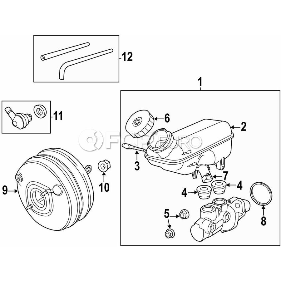 Volkswagen Brake Master Cylinder - Genuine VW 7B0614019F | FCP Euro