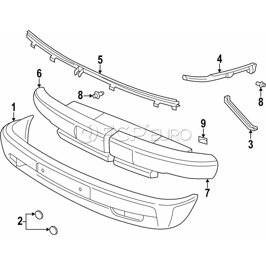 Volkswagen Bumper Cover Bracket - Genuine VW 7D0807045 | FCP Euro