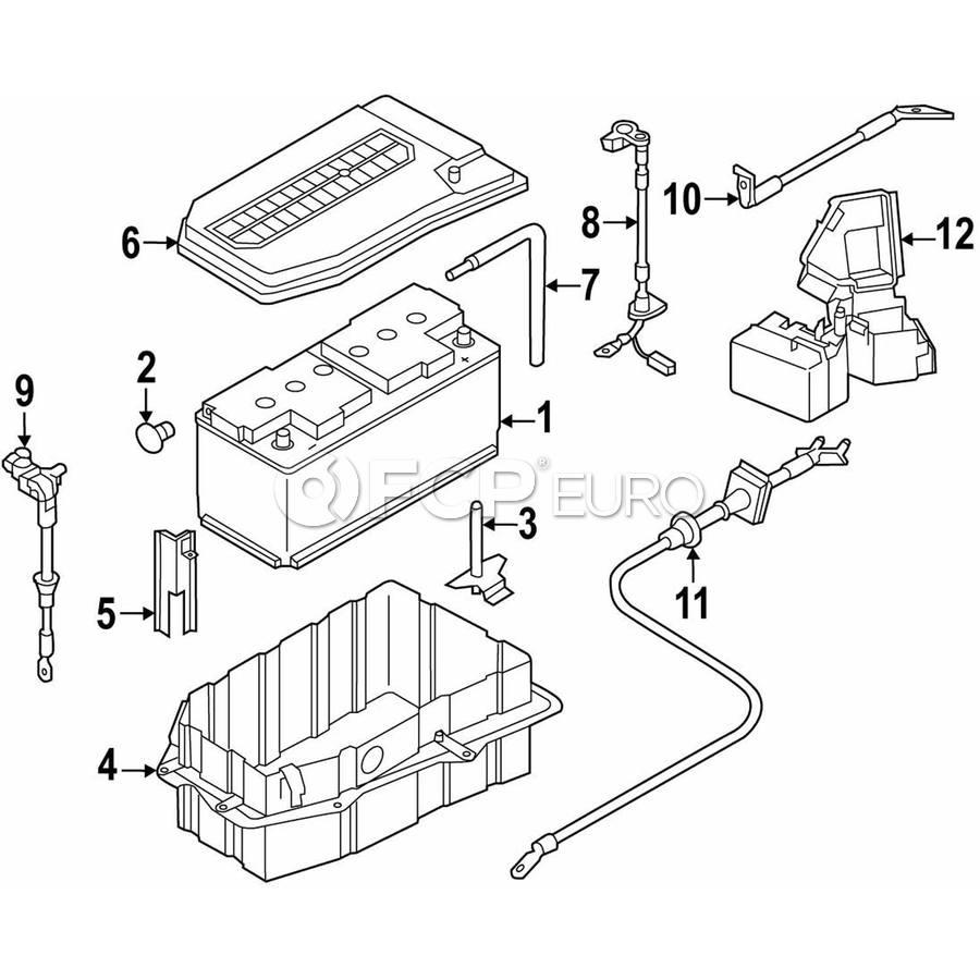 Audi VW Battery Cable - Genuine VW Audi 7P0915181C | FCP Euro
