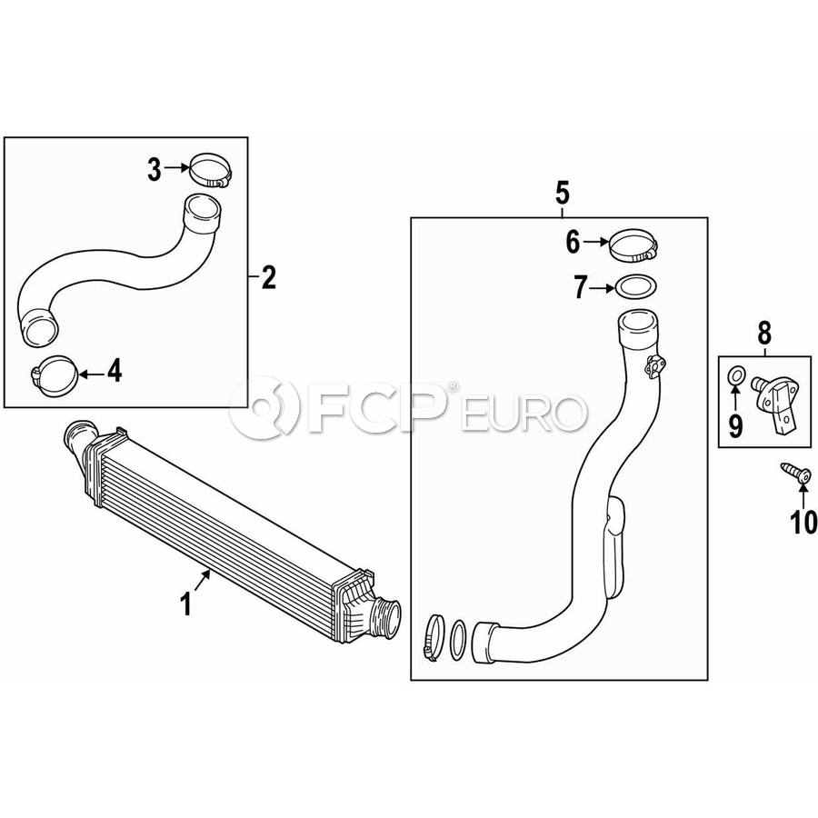 Audi Intercooler Pressure Pipe - Genuine Audi 80A145673P | FCP Euro