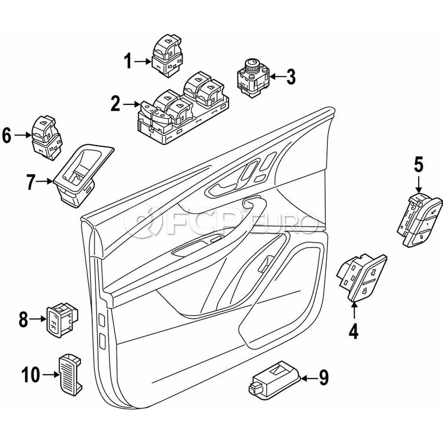 Audi Seat Memory Switch - Genuine Audi 80A959769 | FCP Euro