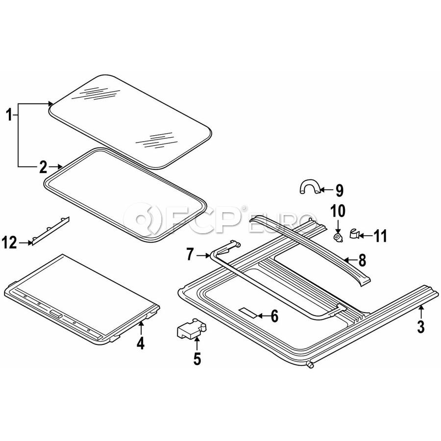 Audi VW Sunroof Drip Rail - Genuine Audi VW 8D0877633C | FCP Euro