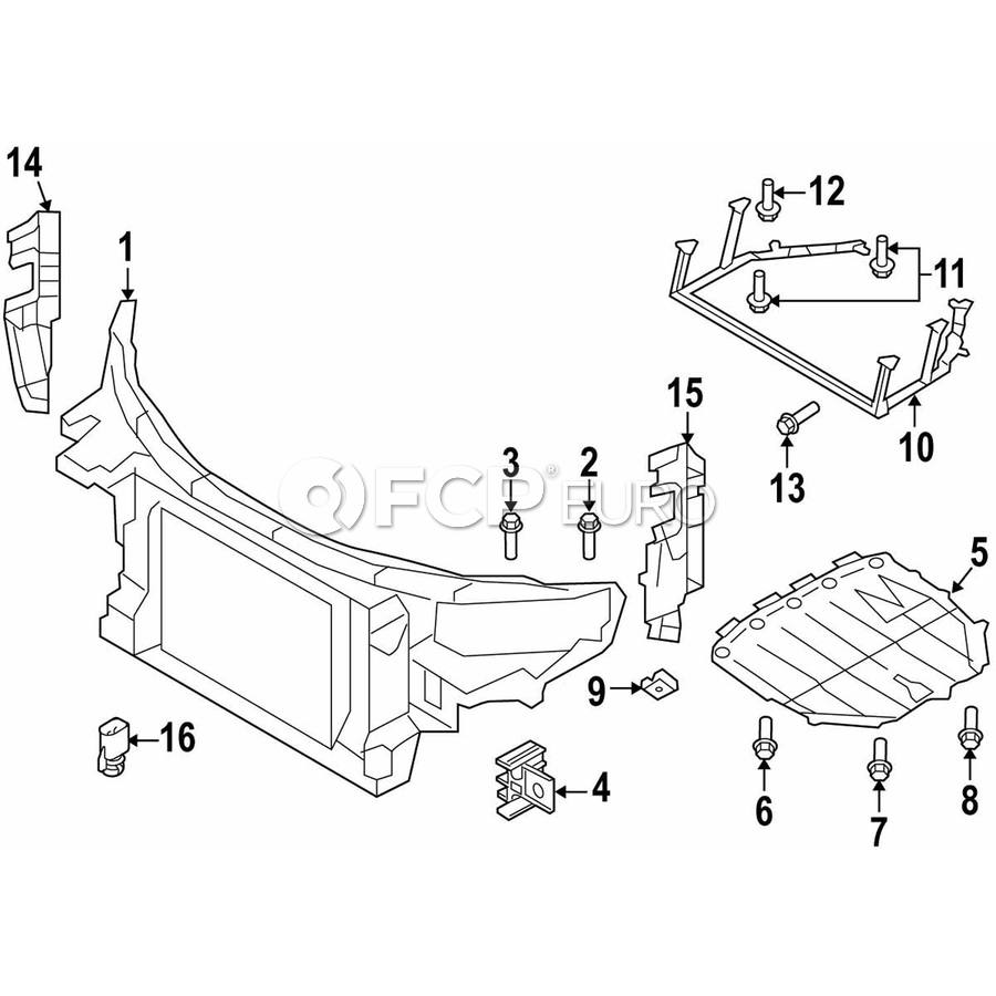 Audi Radiator Support Splash Shield - Genuine Audi 8J7825237 | FCP Euro