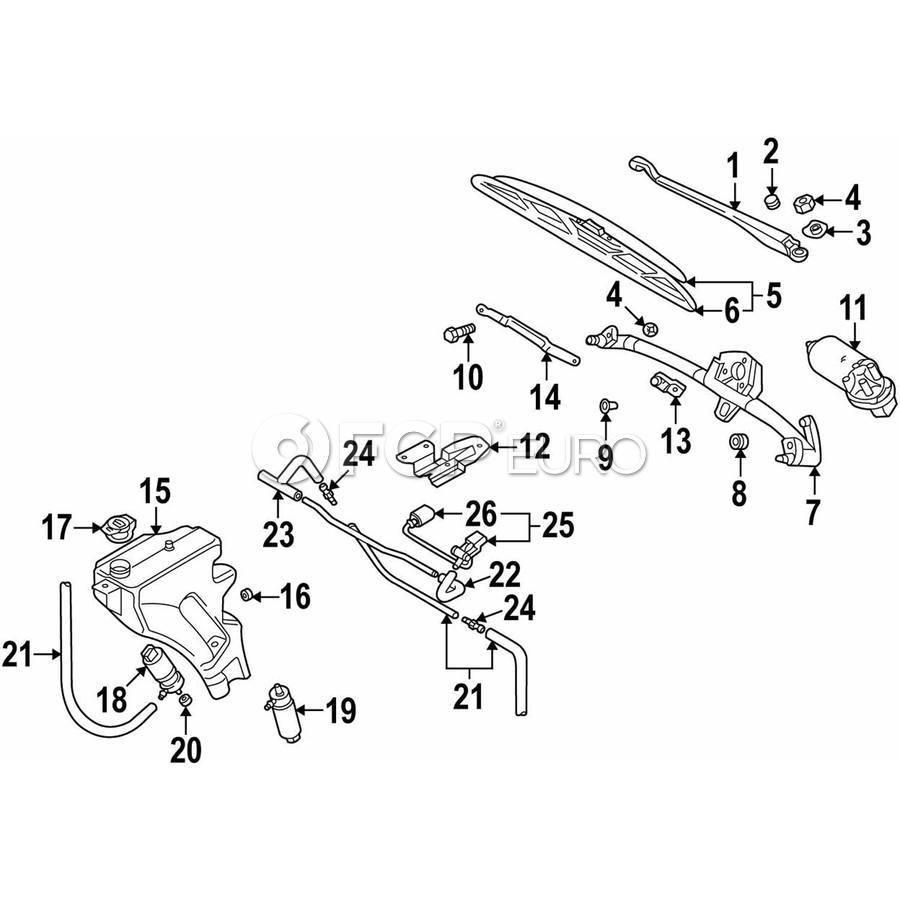 Audi Windshield Washer Hose Connector - Genuine Audi 8N0955975 | FCP Euro