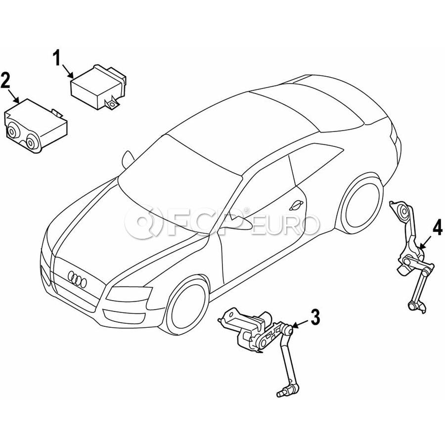Audi Headlight Level Sensor - Genuine Audi 8R0941285F | FCP Euro