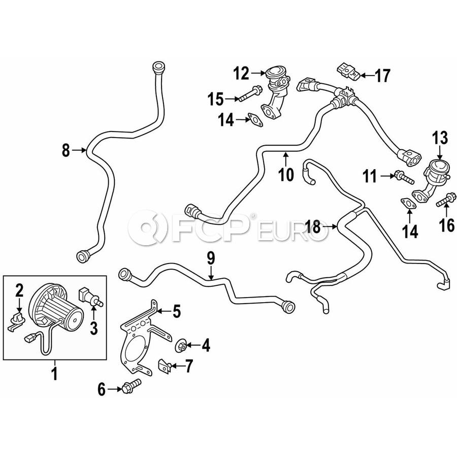 Audi Secondary Air Injection Pump Hose - Genuine Audi 8T0133817F | FCP Euro
