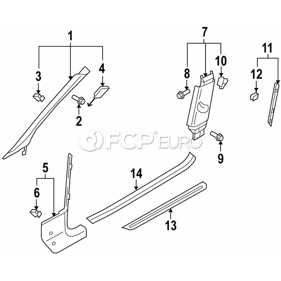 Audi VW Kick Panel Trim - Genuine Audi VW 8T1867271B1FU | FCP Euro