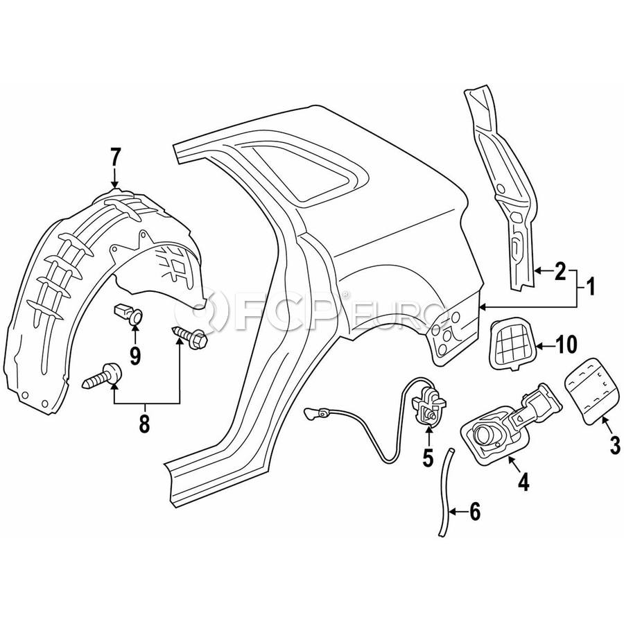 Audi Fuel Filler Housing - Genuine Audi 8U0809906C | FCP Euro