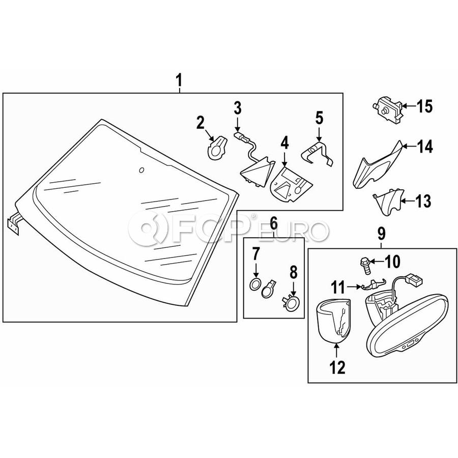 Audi VW Ambient Light Sensor Bracket - Genuine Audi VW 8U0907671 | FCP Euro