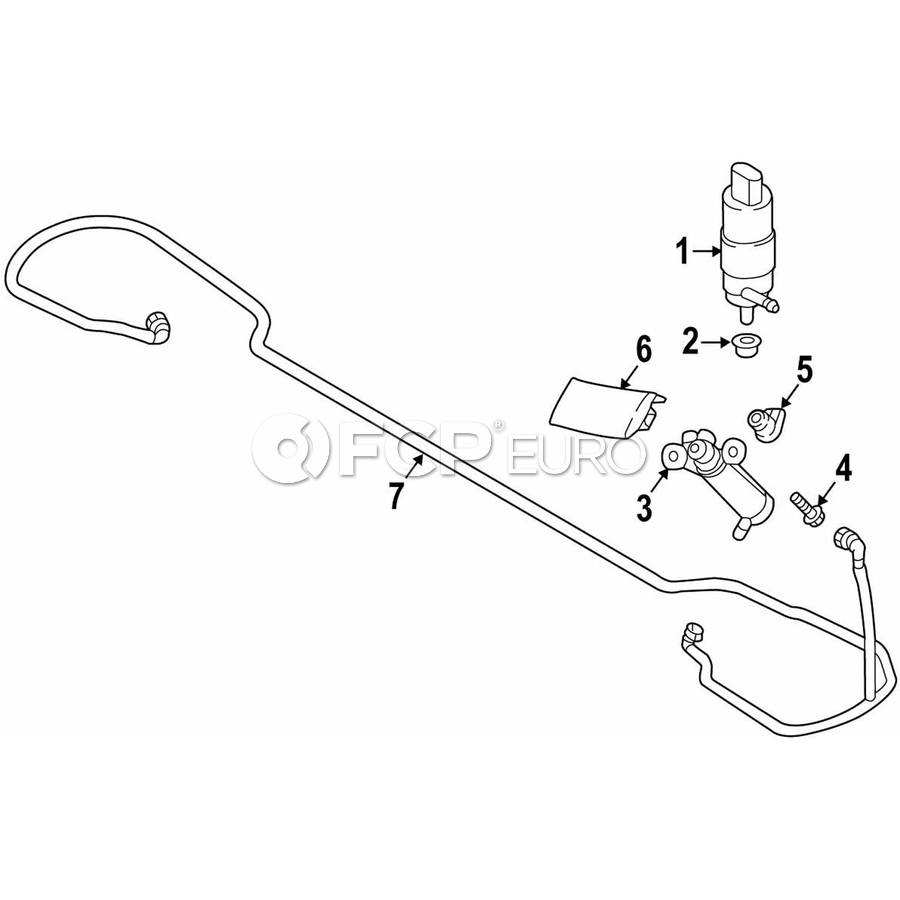 Audi Headlight Washer Hose - Genuine Audi 8V3955970Q | FCP Euro
