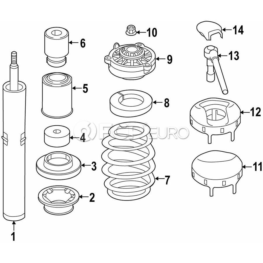 Audi Strut Bushing - Genuine Audi 8W0412127 | FCP Euro