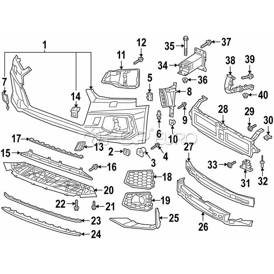 Audi Brake Air Duct - Genuine Audi 8W6121764BT94 | FCP Euro
