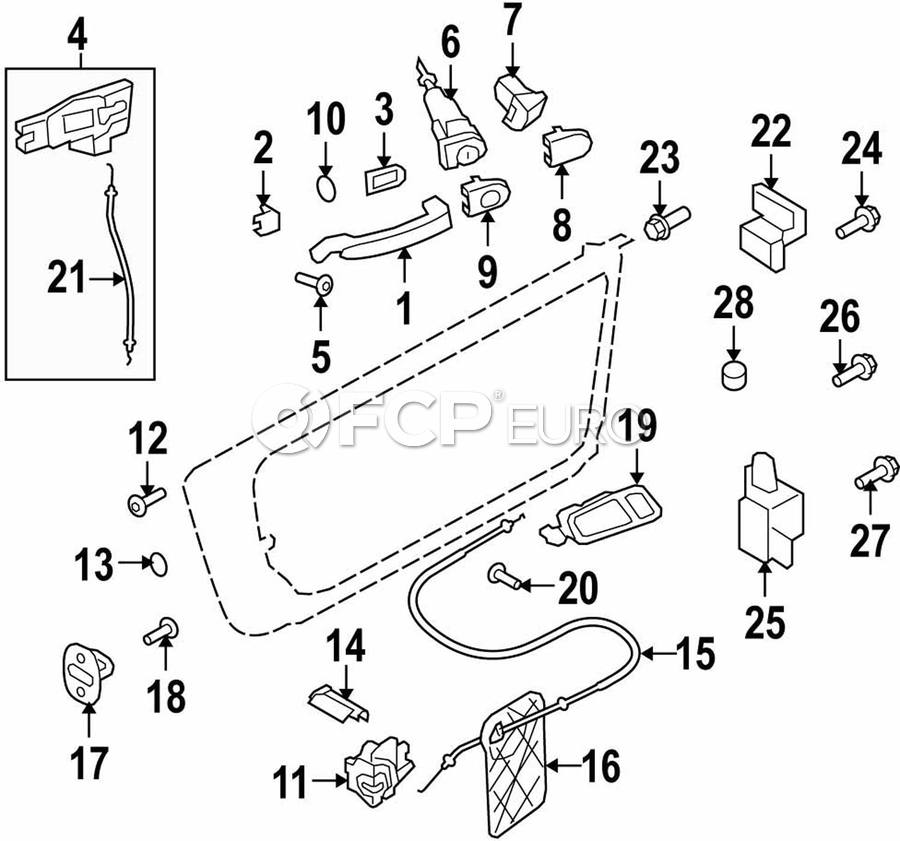 Audi VW Door Hinge Bolt - Genuine VW Audi N90550901 | FCP Euro